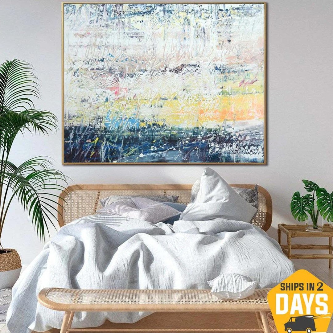 Large Abstract Wall Art Modern Textured Painting Decor Canvas Art ...