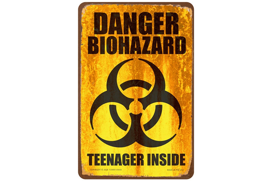 Teenager Biohazard Funny Metal Sign - Etsy