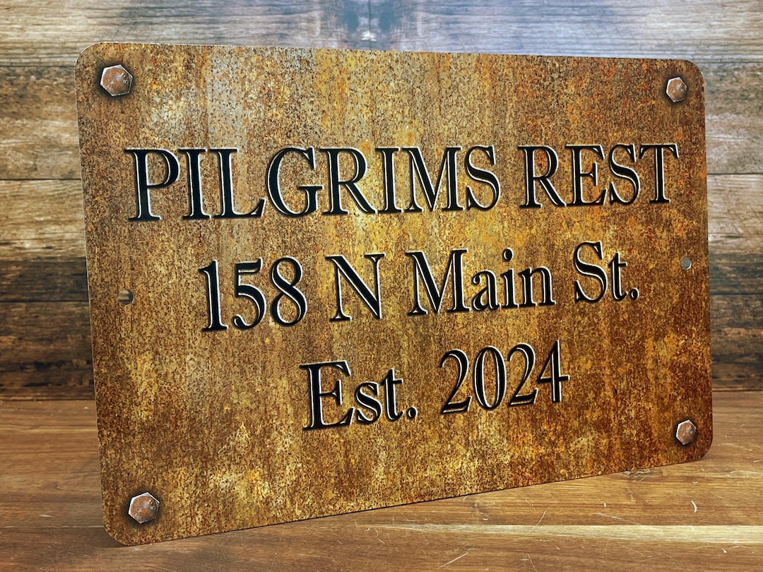 Custom Rusty Antique-style Metal Sign - Etsy