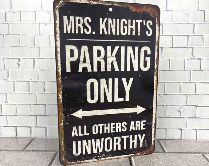 Custom Reserved Parking Sign | Personalized 8" X 12" Aluminum Custom ...