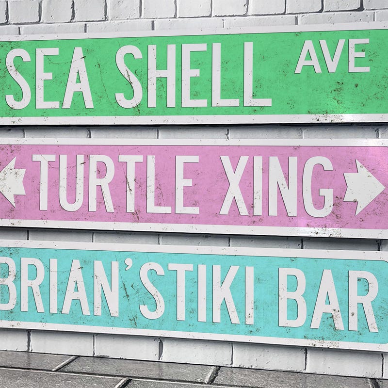 Weathered Beach Sign - Etsy