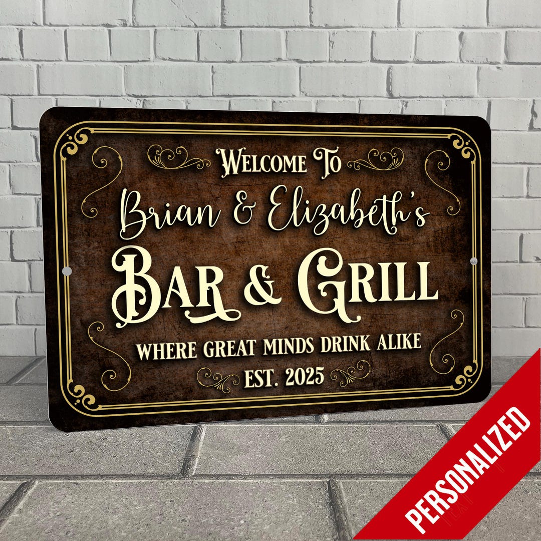 Bar Sign | Custom Bar Sign | Man Cave Sign | Vintage Design - Etsy