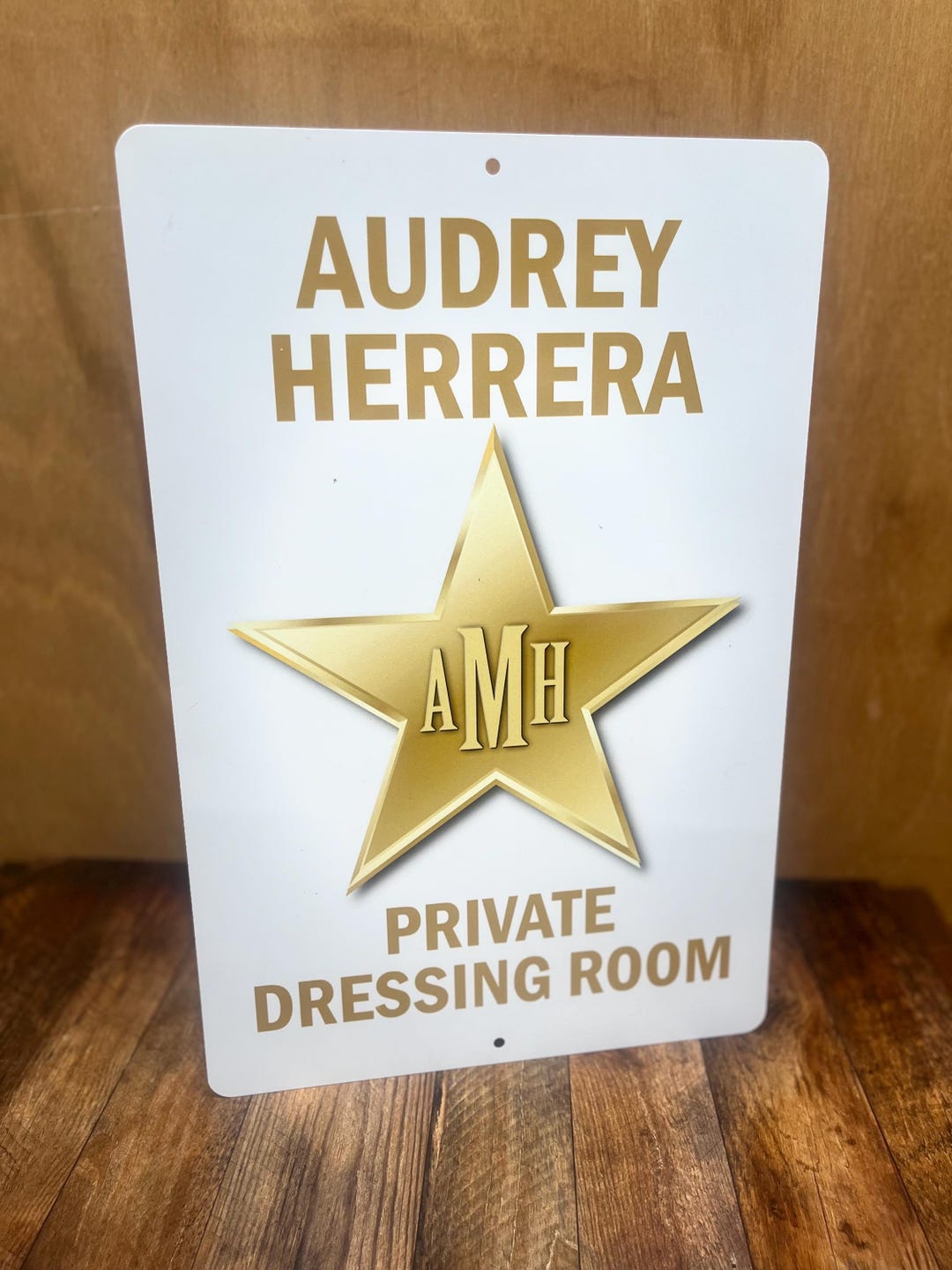 Dressing Room Door Sign, Personalized Bedroom Door Sign, Gold Star - Etsy