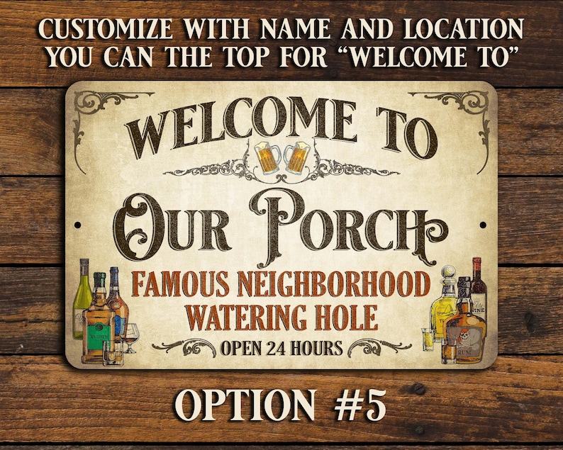 Vintage Metal Bar Sign Custom Pub Sign Personalized Bar - Etsy