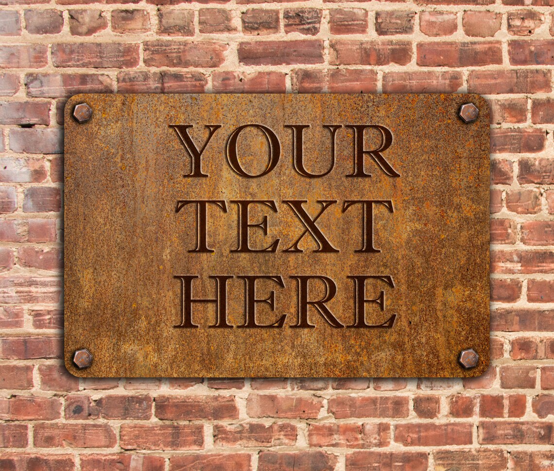 Custom Rusty Antique-style Metal Sign - Etsy