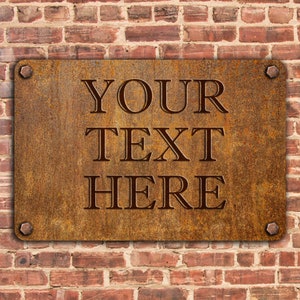 Custom Rusty Antique-style Metal Sign - Etsy