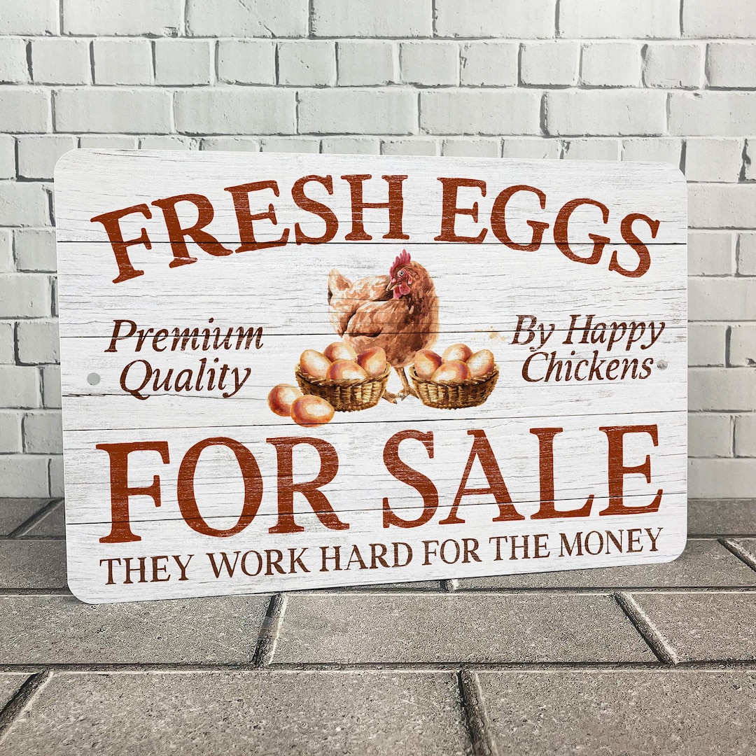 Fresh Egg for Sale Sign | Chicken Coop Sign | Farm Fresh by Happy ...