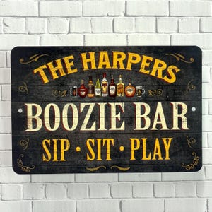 Custom Bar Sign: Rustic Black Mancave Home Lounge Decor - Etsy