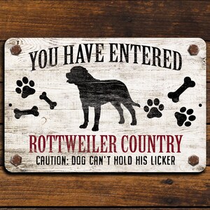 Rottweiler Country Funny Metal Sign - Etsy
