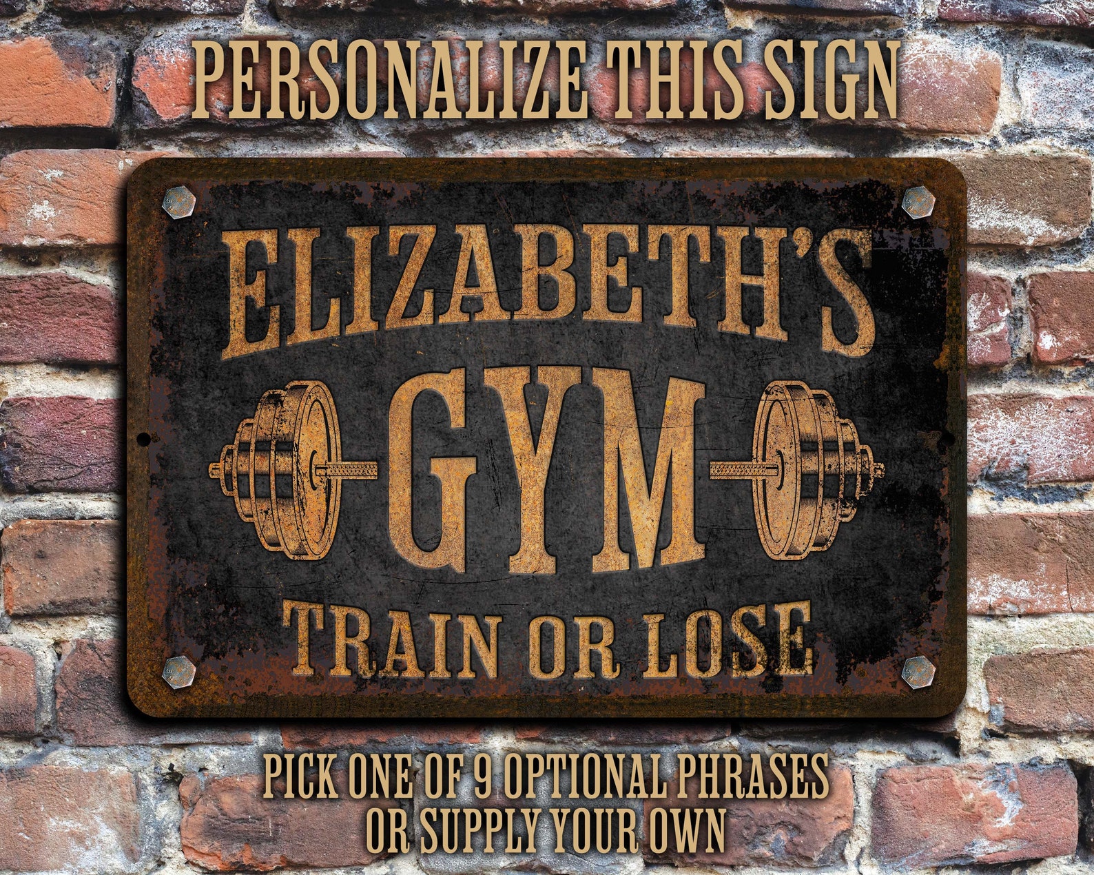 Personalized Gym Sign Custom Home Gym Decor Fitness Wall - Etsy