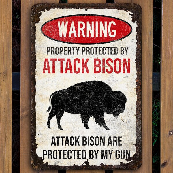 Metal Bison Sign - Etsy