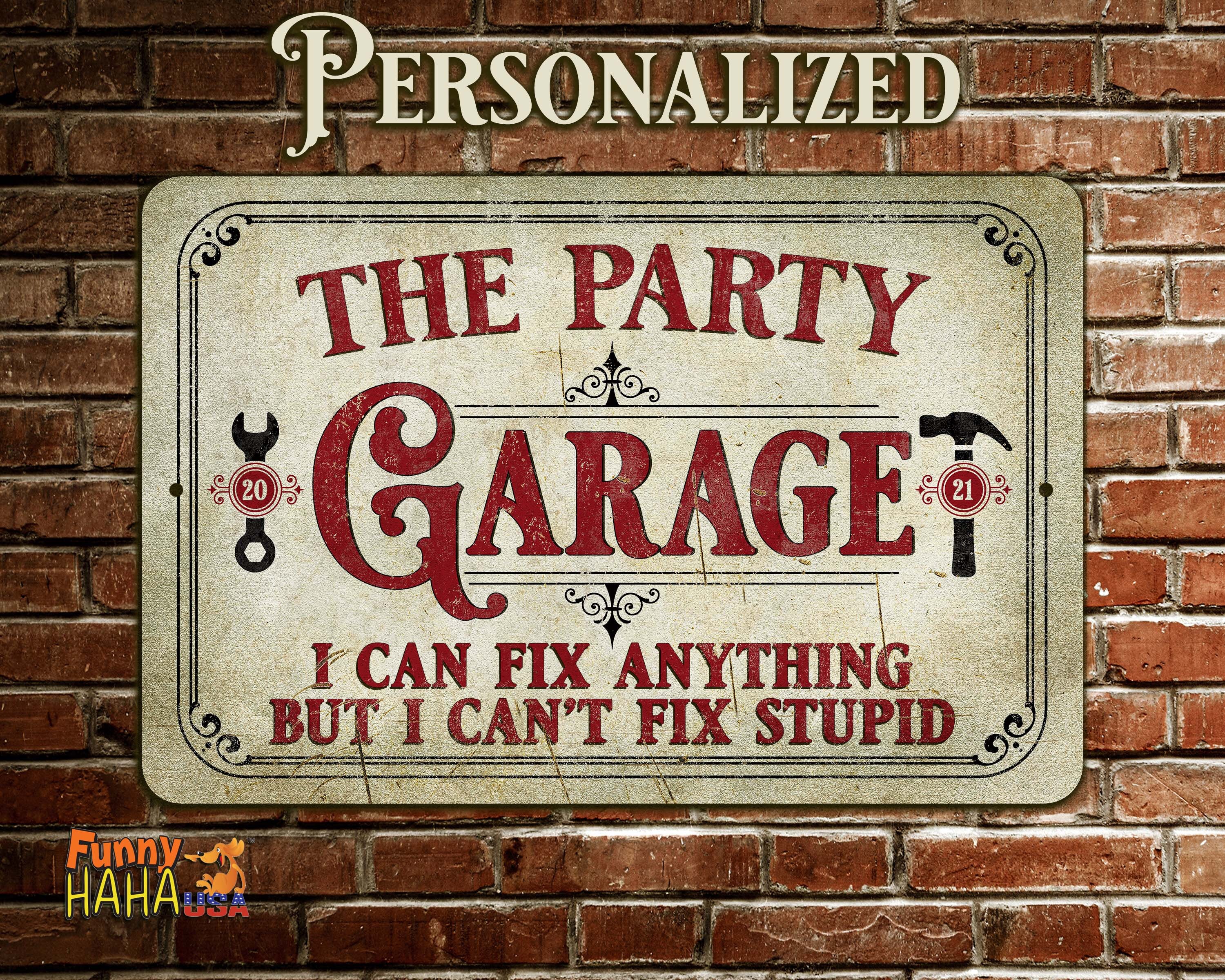 Personalized Garage Sign Vintage Style Metal Garage Sign - Etsy