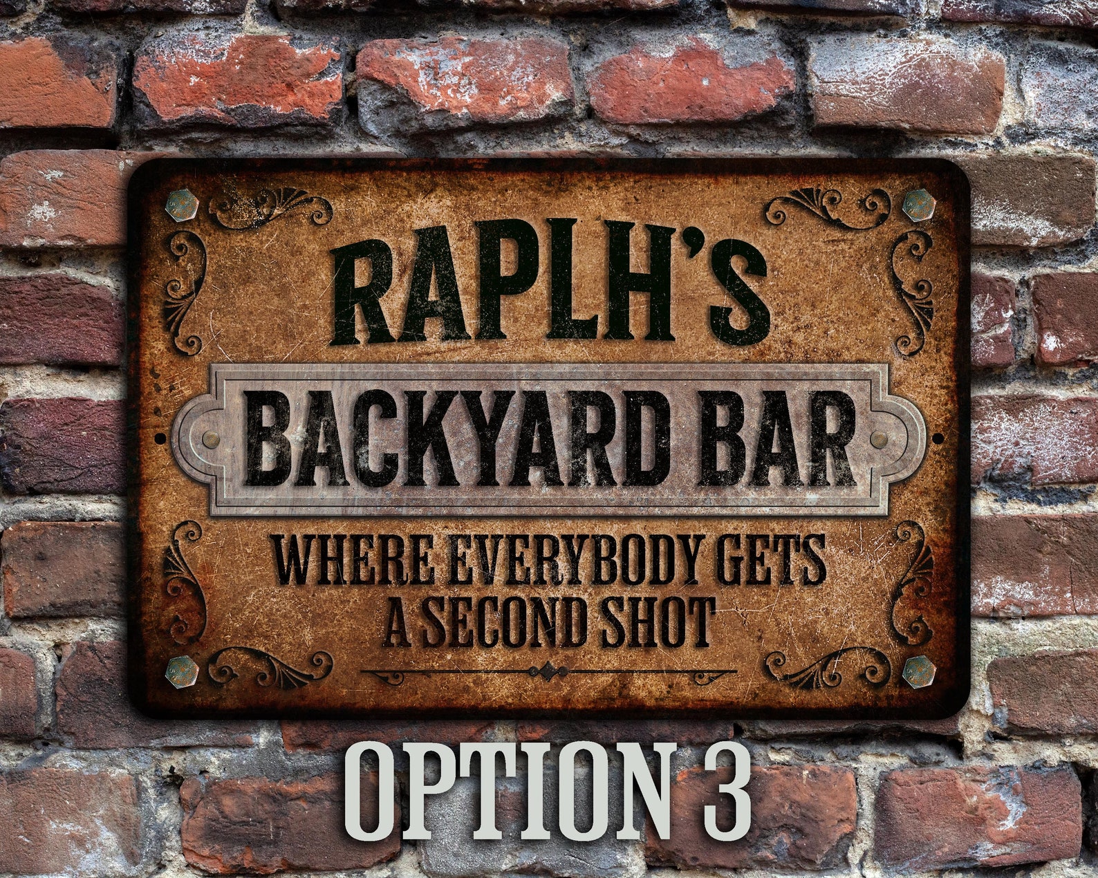 Custom Bar Sign | Vintage Design | Man Cave Decor | Personalized Metal ...