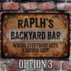 Custom Bar Sign | Vintage Design | Man Cave Decor | Personalized Metal ...