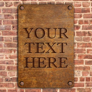 Custom Rusty Antique-style Metal Sign - Etsy