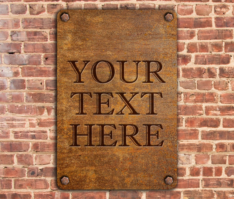 Custom Rusty Antique-style Metal Sign - Etsy