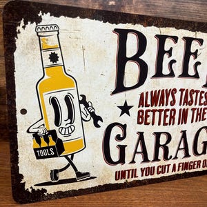 Humorous Aluminum Garage Sign: 'beer is Better Here' - Perfect Gift for ...