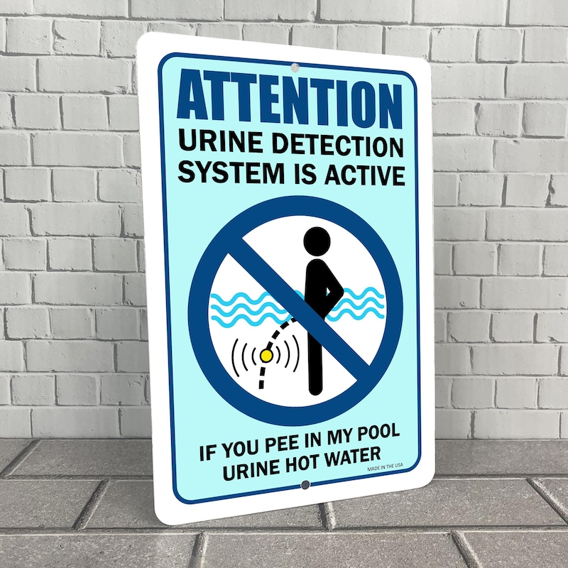 No Peeing in Pool - Etsy