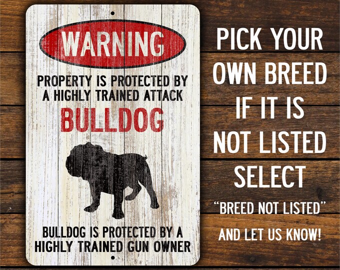 Beware of Dog Pitbull Aluminum Sign 2 Sizes - Etsy