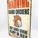 Warning Guard Chickens Funny Metal Chicken Coop Sign - Etsy