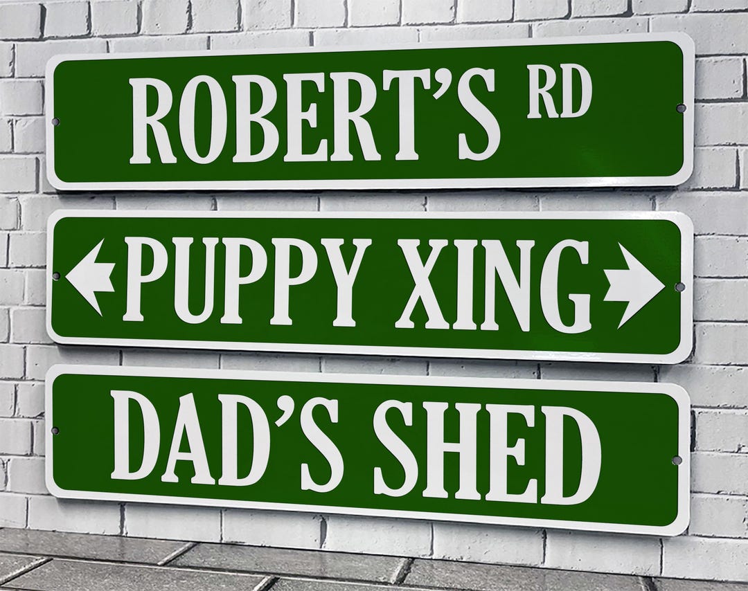Personalized Vintage-style Metal Street Sign | Custom Directional Road ...