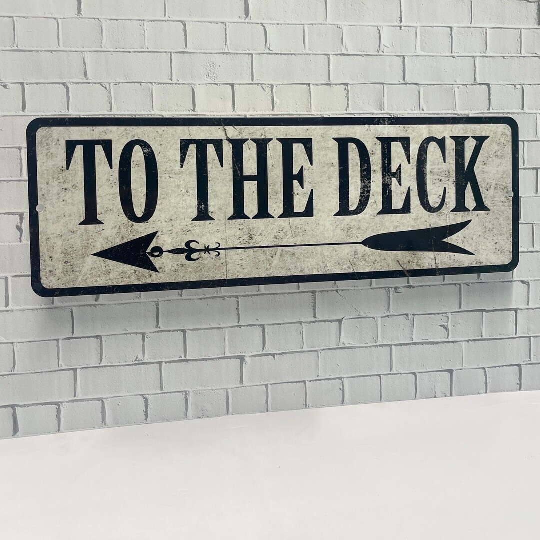 Custom Directional Metal Street Sign With Rustic, Weathered Appearance ...