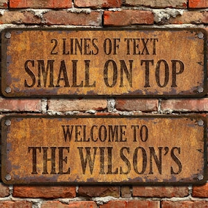 Custom Rusty Vintage-style Aluminum Sign With Weathered Appearance - Etsy