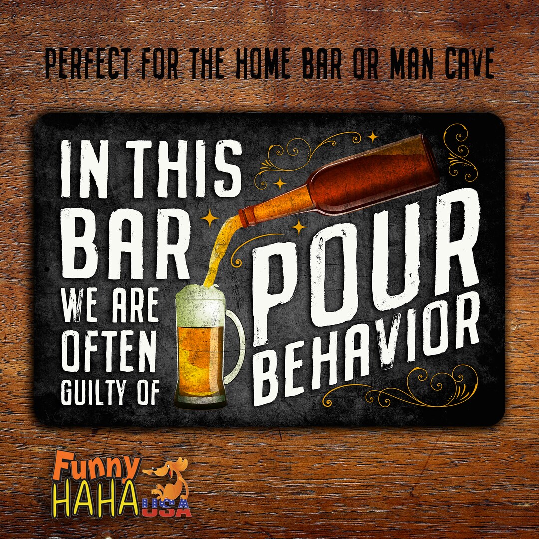 Funny Bar Sign Man Cave Decor Home Bar Gift Beer Sign - Etsy