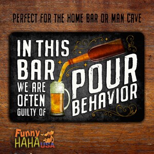 Funny Bar Sign Man Cave Decor Home Bar Gift Beer Sign - Etsy