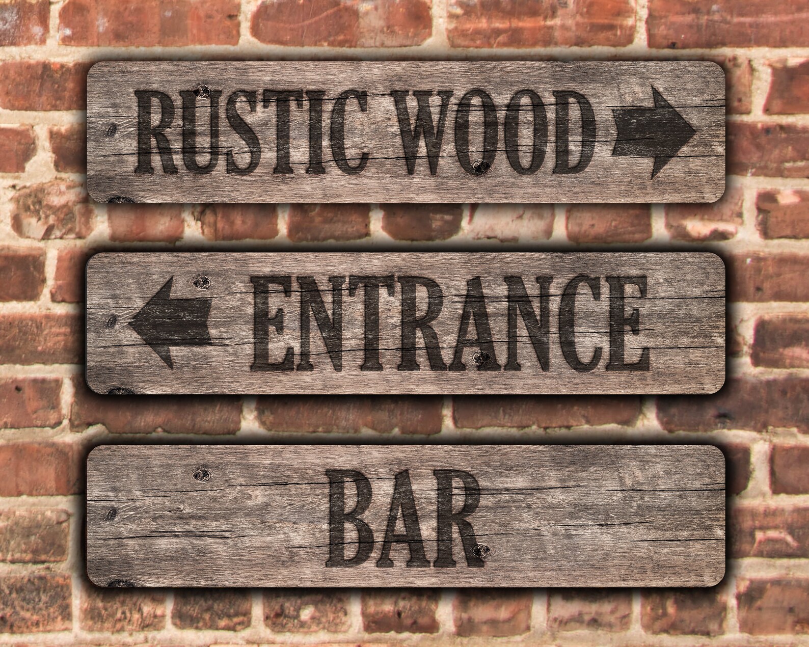 Custom Street Sign Rusty Wood Stone Right or Left - Etsy