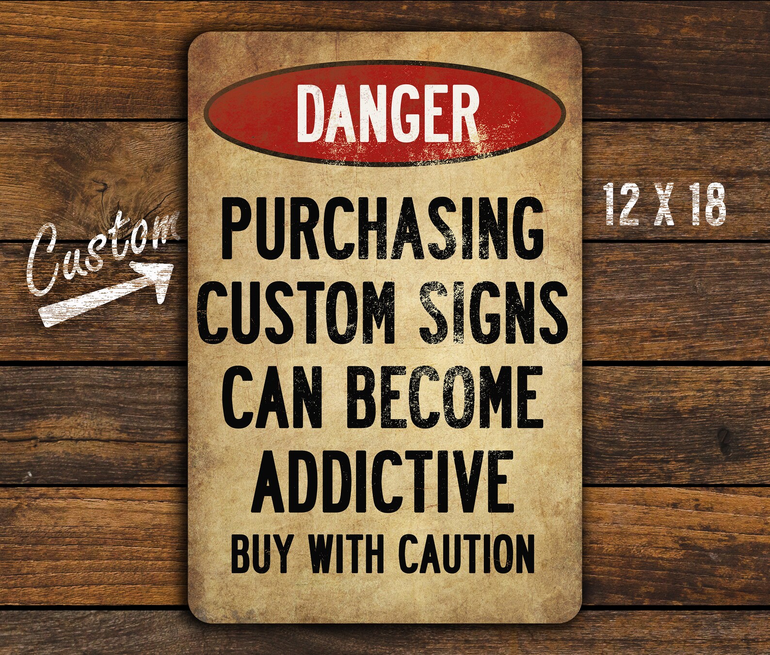 Custom Aged Parchment Rustic Metal Sign - Etsy