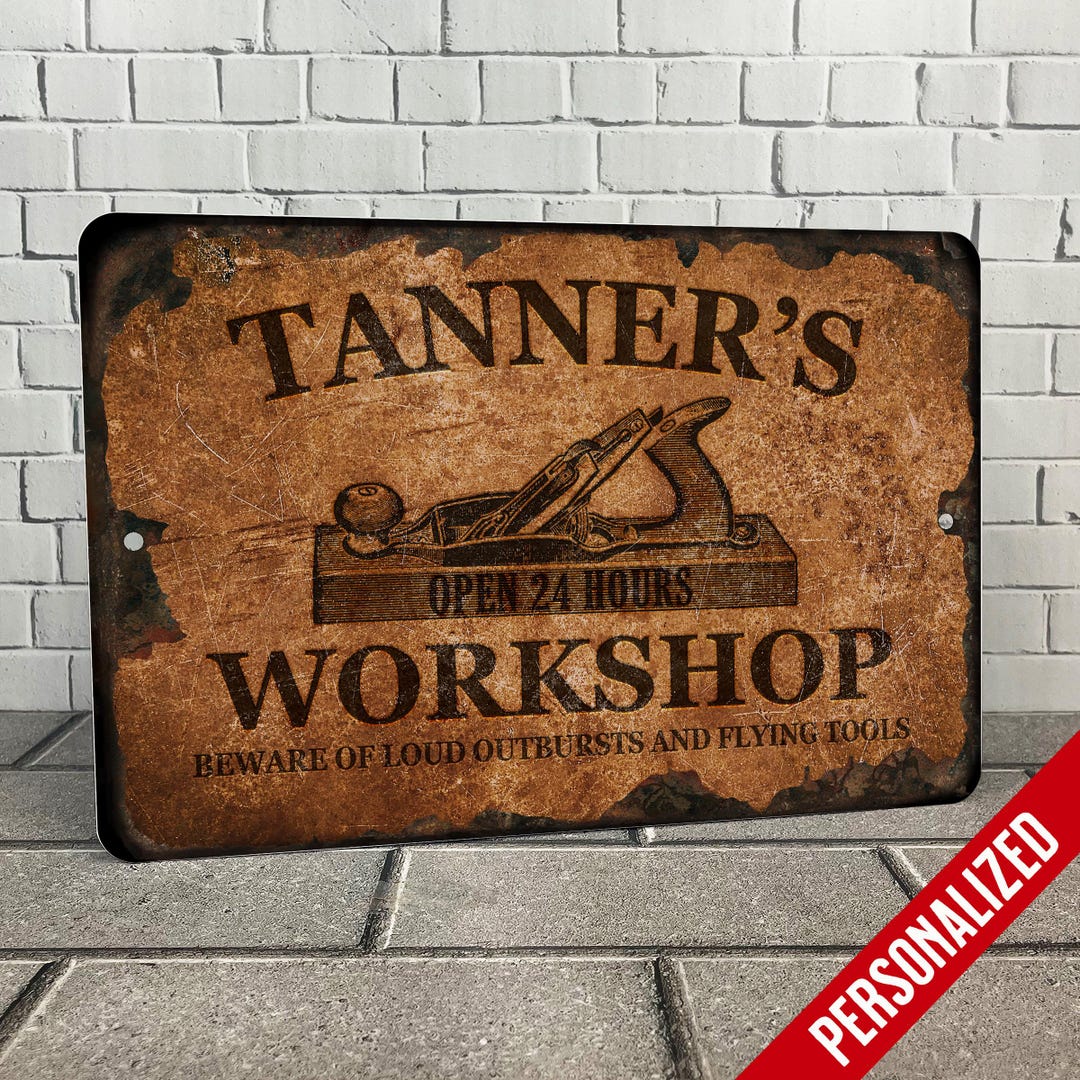 Custom Rusty Workshop Metal Sign - Etsy