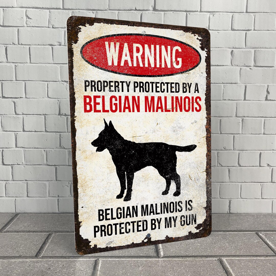 Funny Belgian Malinois Sign: Weatherproof Aluminum Dog Decor - Etsy