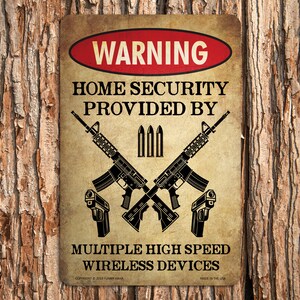 Home Security Provided by Multiple Wireless Devices Funny Metal Sign - Etsy