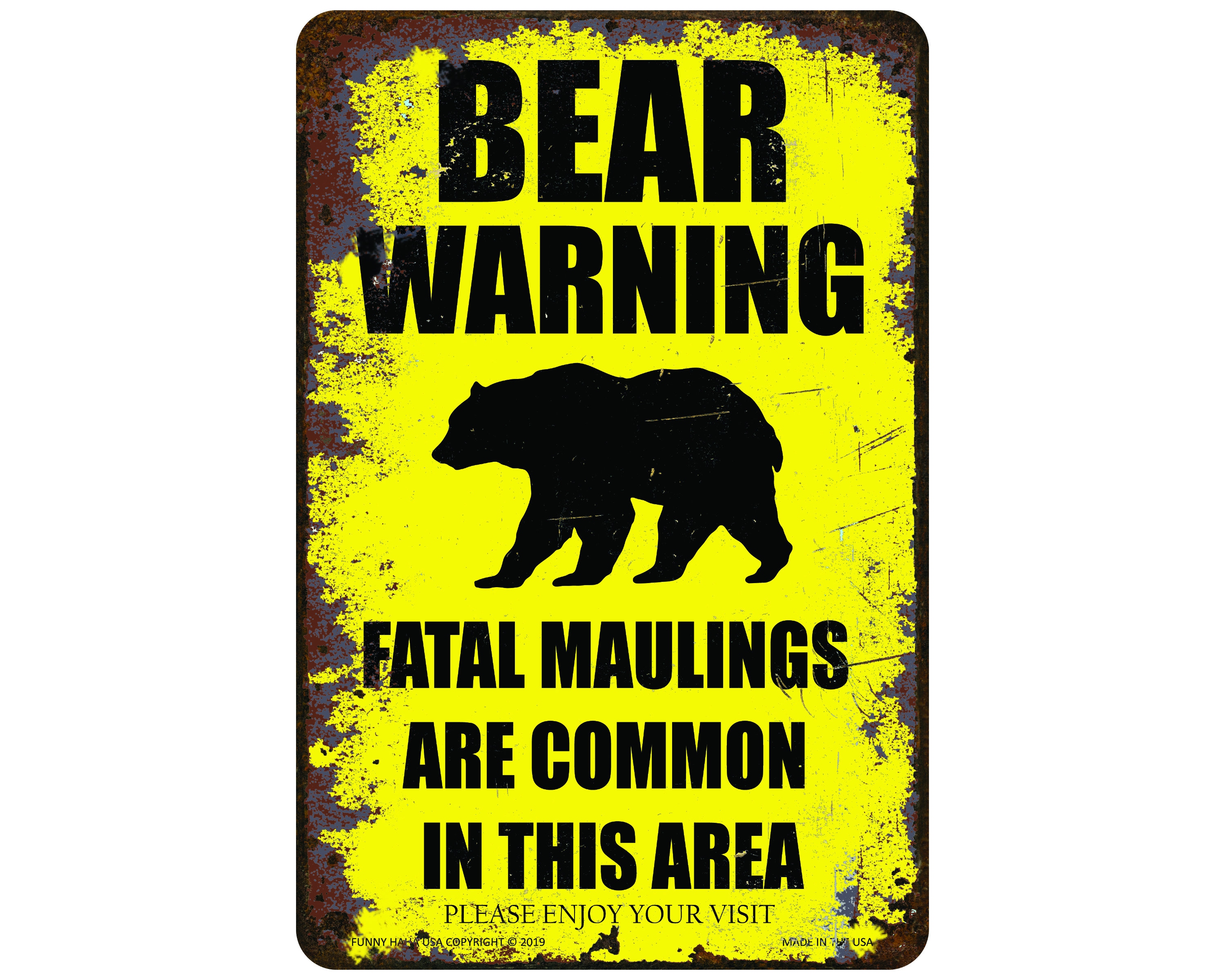 Bear Warning Funny Metal Sign - Etsy
