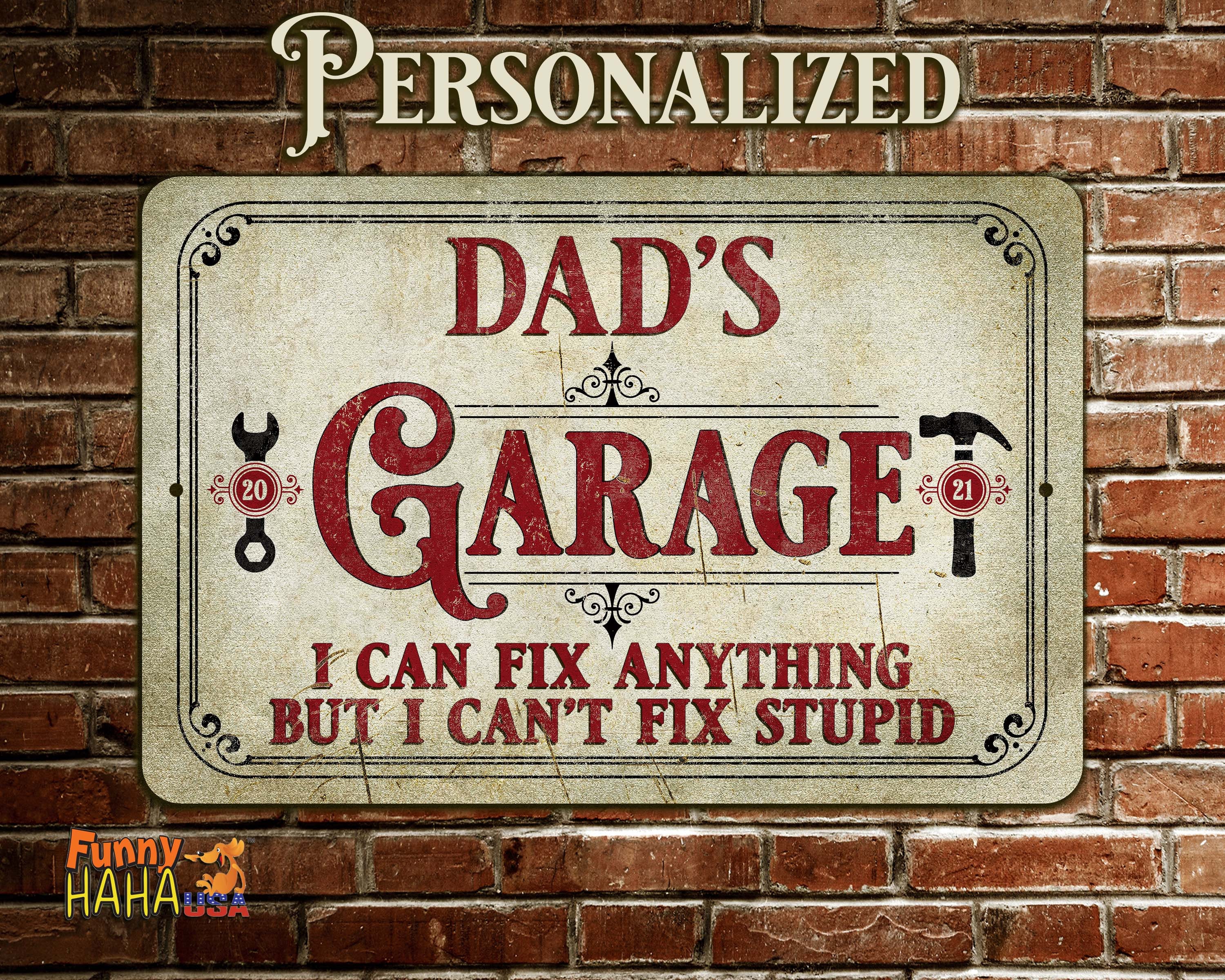 Personalized Garage Sign Vintage Style Metal Garage Sign - Etsy
