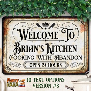 Custom Kitchen Sign | Personalized | Vintage Design - Etsy