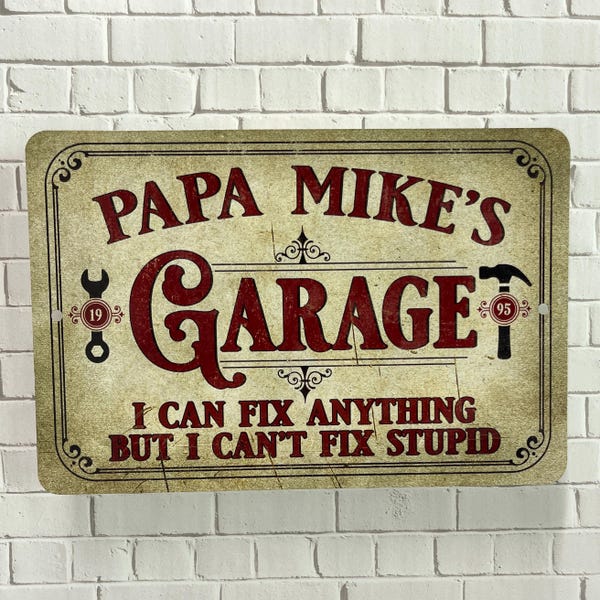 Rusty Garage Signs - Etsy