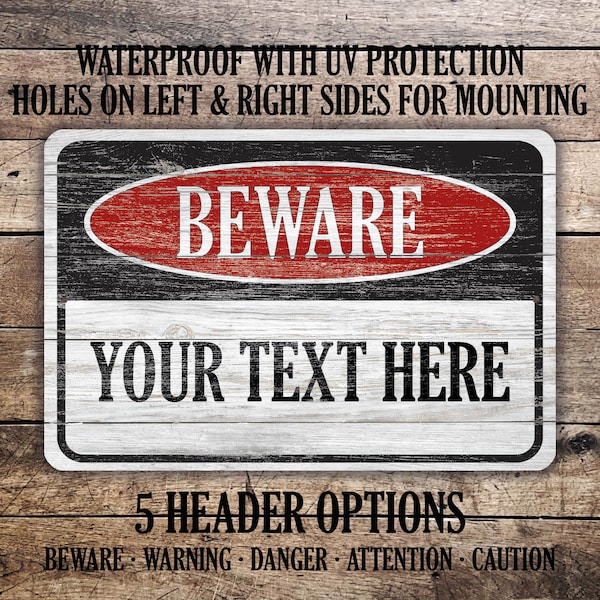 Vintage Warning Sign - Etsy