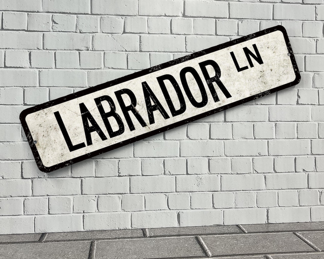 LABRADOR LN Metal Street Sign Vintage-style 4" X 18" - Etsy
