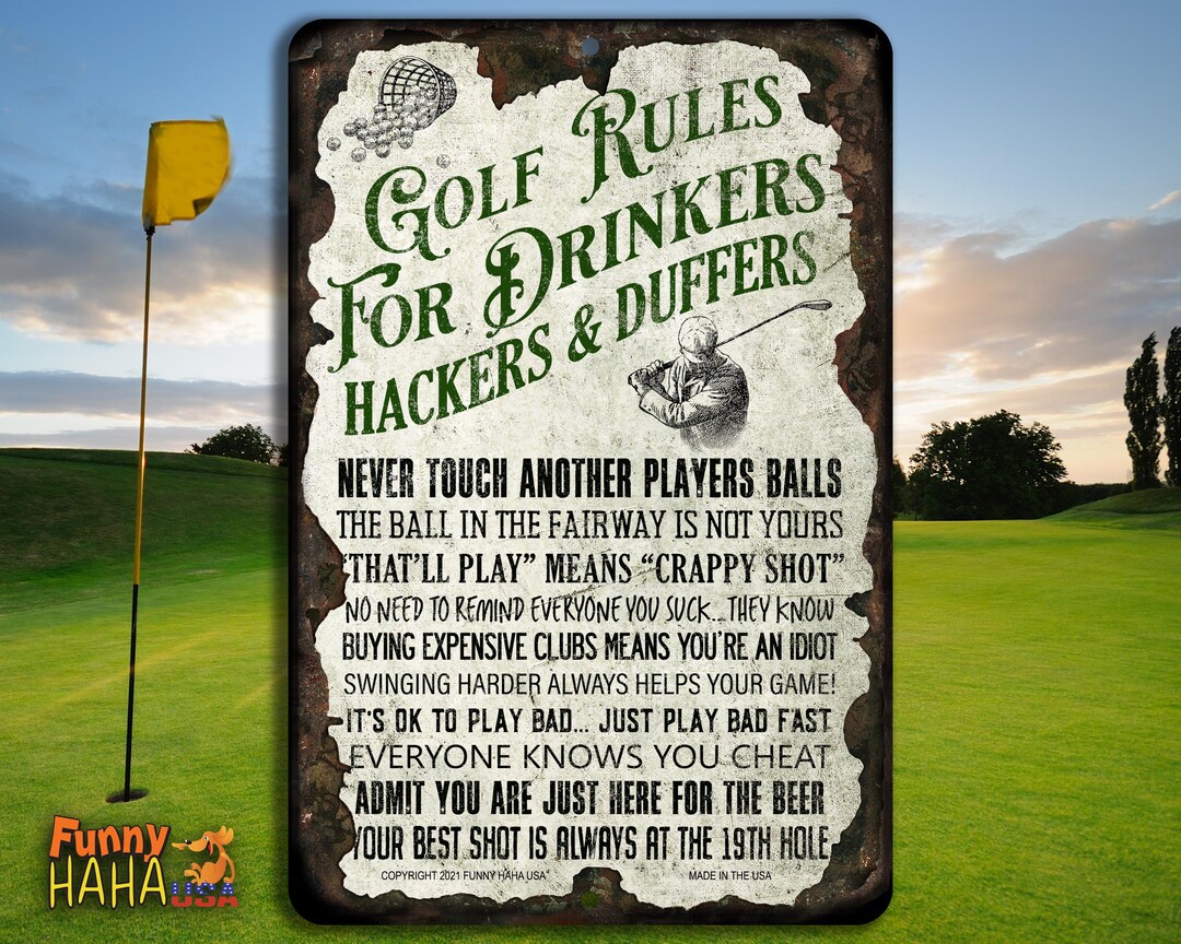 Funny Golf Sign Funny Golf Rules Man Cave Sign Etsy funny-golf-sign-funny-golf-rules-man-cave-sign-etsy