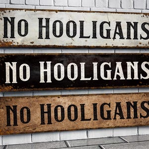 No Riff Raff Sign: Vintage Style Metal Bar Decor (4x18 Inches) - Etsy