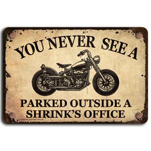Motorcycle Sign | Biker Garage Metal Sign | Gift for Bikers | Father's ...