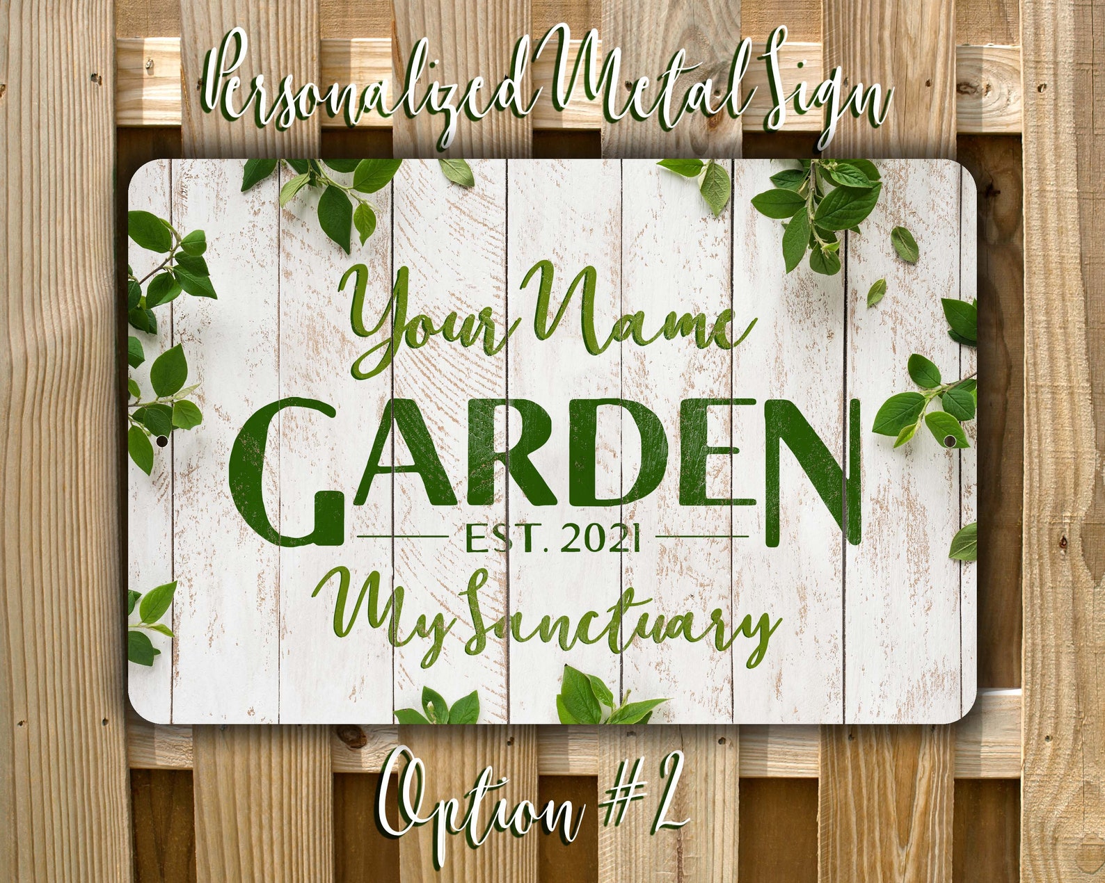 Garden Sign Custom Garden Sign Personalized Rustic - Etsy