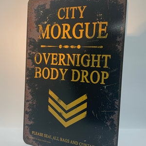 Funny City Morgue Sign Antiqued-style Vintage Design - Etsy