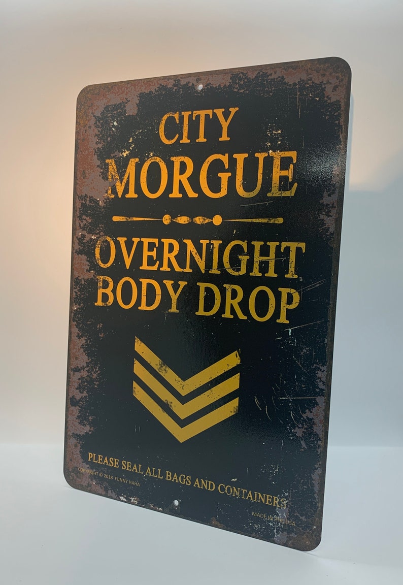 Funny City Morgue Sign Antiqued-style Vintage Design - Etsy