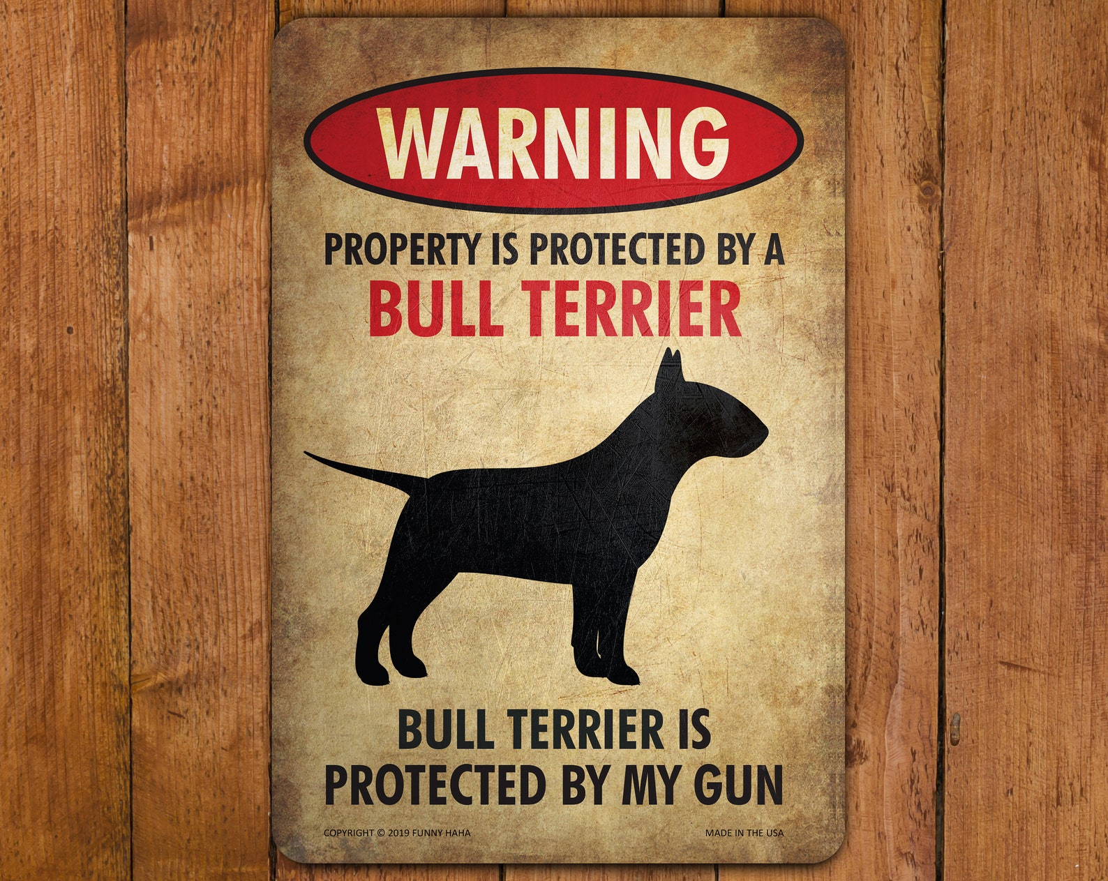 Bull Terrier Sign Funny Metal Sign for Bull Terrier Owners - Etsy