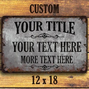 Custom Arch Top Steel With Rusty Edge Metal Sign - Etsy