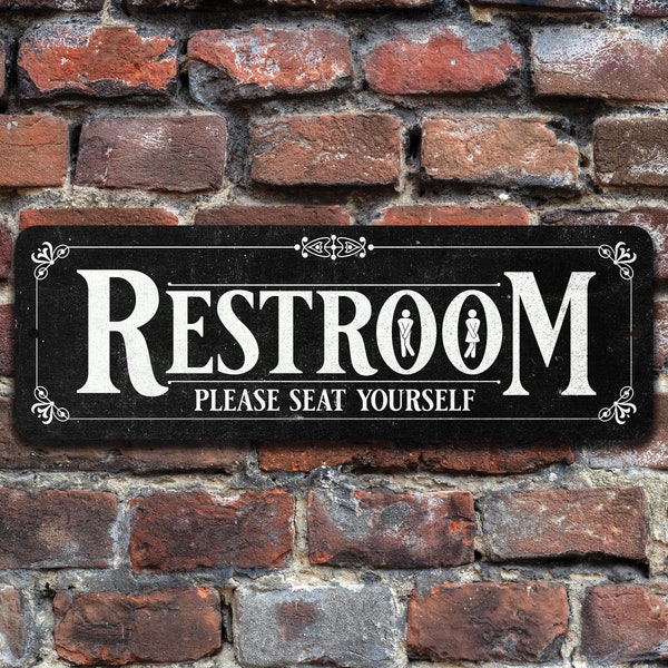 Restroom Sign - Etsy