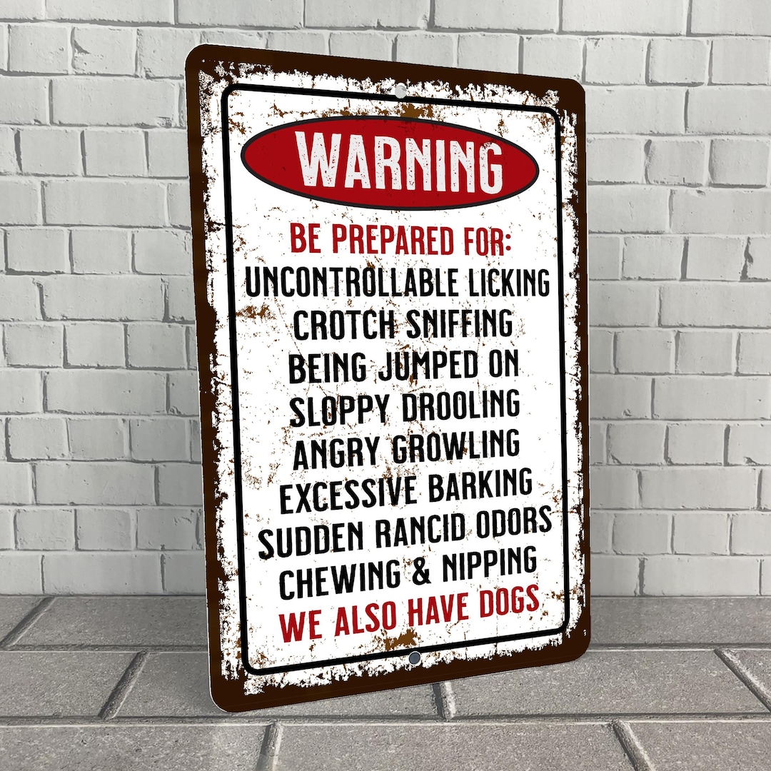 Warning Dog House | Funny Metal Sign | Gift for Dog Owners - Etsy